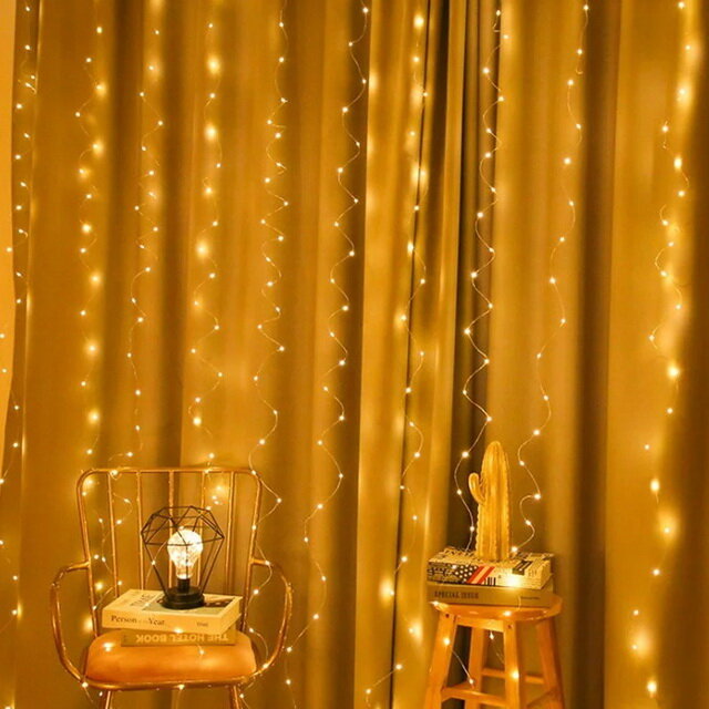 Гирлянда штора Капельки Росы 95*95 см, 100 экстра теплых белых мини LED ламп с голубым мерцанием, серебряная проволока, IP20, Snowhouse, CLLDM100-UWW-F