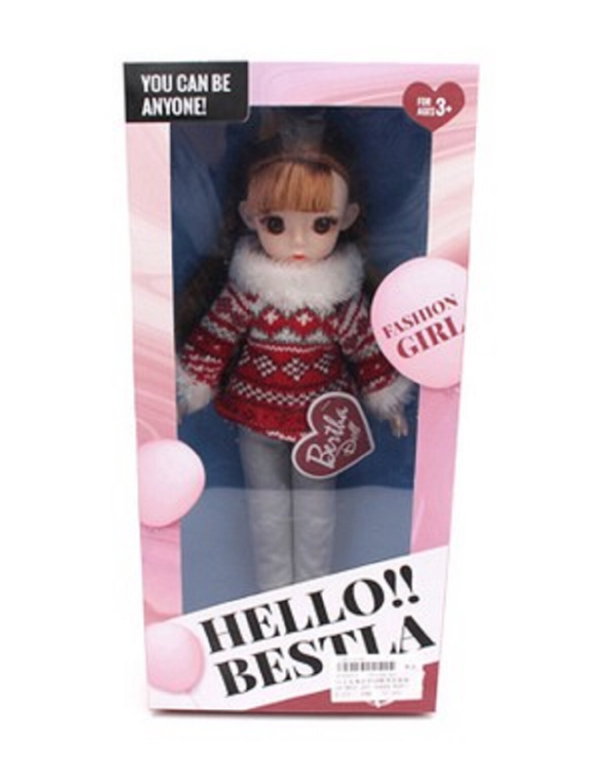Кукла "Fashion Girls", классическая, для девочек, 30см, красный