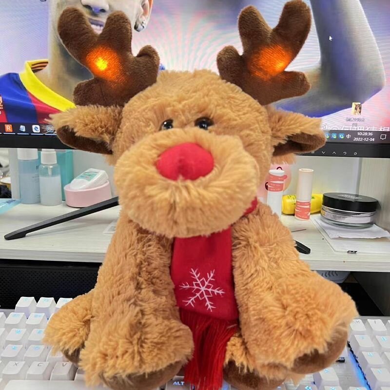 Bonito Cervo De Natal Brinquedo De Pelúcia Dos Desenhos Animados Elk Pano Boneca Presente
