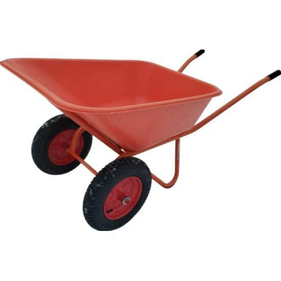 Тачка строительная Lwi 150 л, 280 кг, двухколесная, полимерное корыто (150х2PROFI)