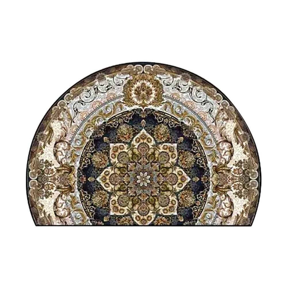 Полукруглый придверный коврик в этническом стиле, размером 23,64 x 15,76 дюймов, в винтажном европейском стиле, нескользящий мягкий коврик для входной двери, для гаража, патио и дома.