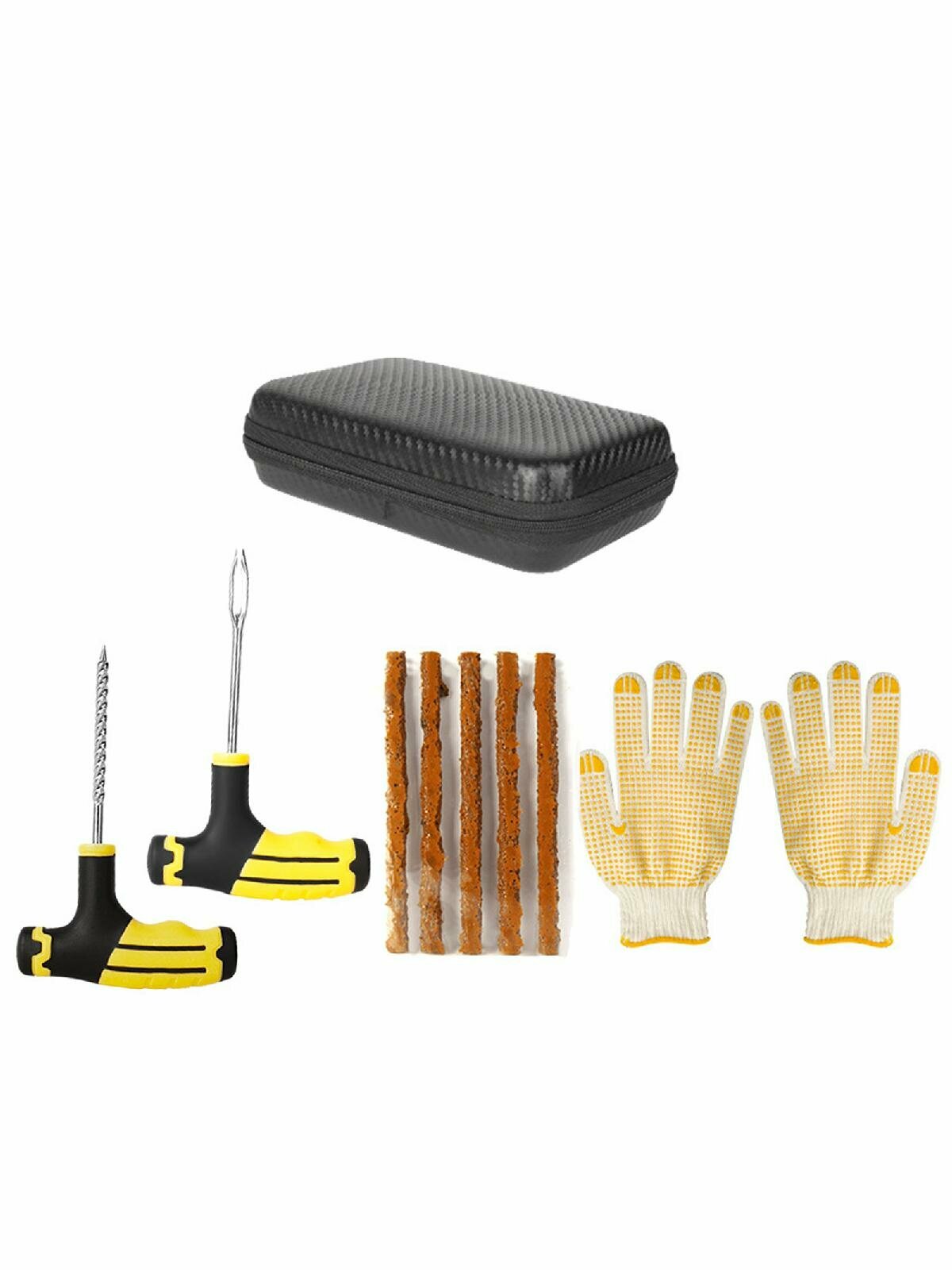 Комплект для ремонта шин автомобиля Велосипеда Мотоцикла Набор Инструментов для шиповки Бескамерных шин Прокол