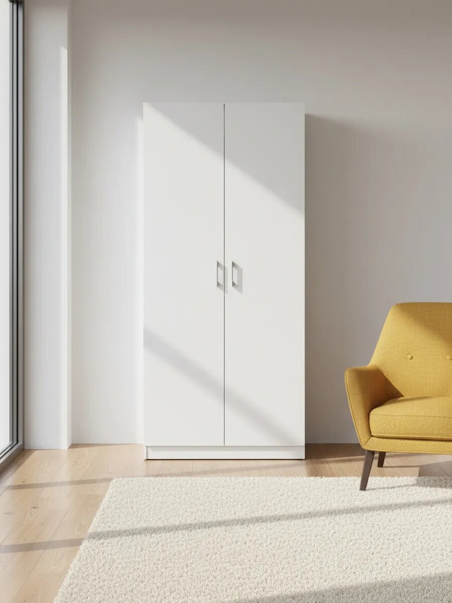 Шкаф FRESTER для одежды деревянный распашной в прихожую с полками, от производителя