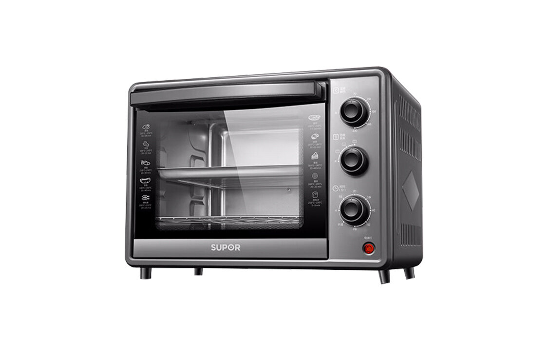 Электрическая духовка SUPOR K30FK6, 30 л, утолщенная, 3-слойная, взрывозащищенная стеклянная дверца, серый цвет