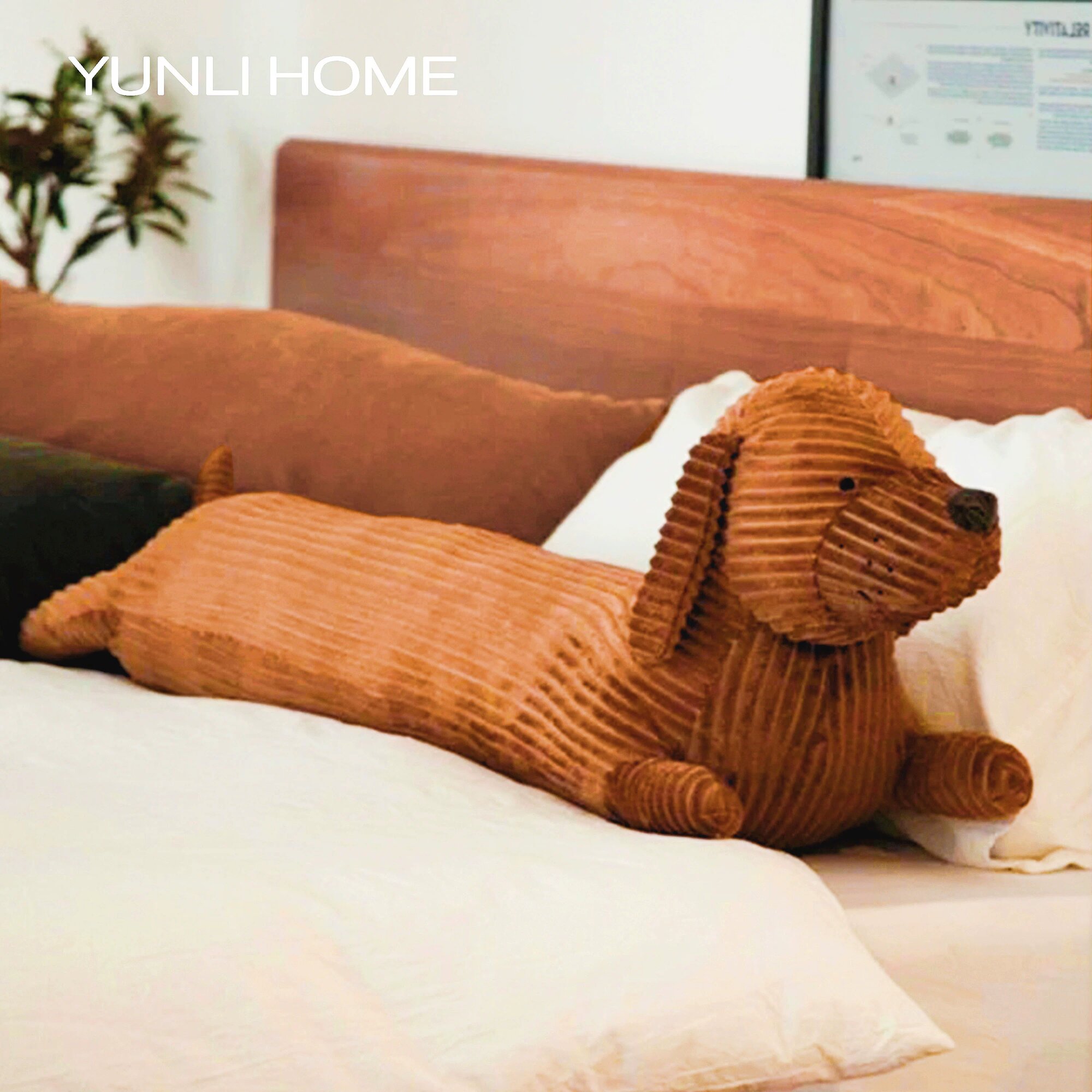 Динго Плюшевая подушка, универсальная для дивана, мягкая ткань, стирается в машине, 110 см