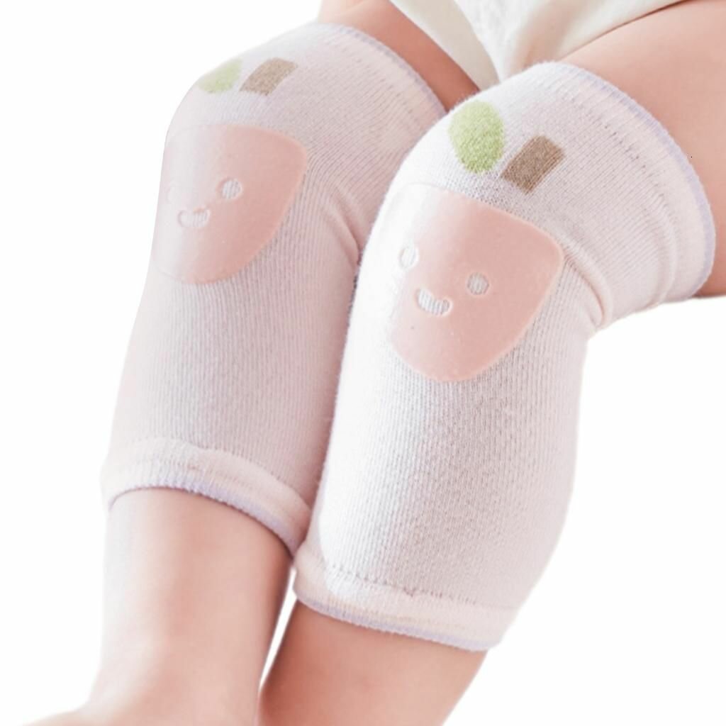 Детские весенне-летние мультяшные нескользящие наколенники для ползания из тонкой сетки детей- розовый