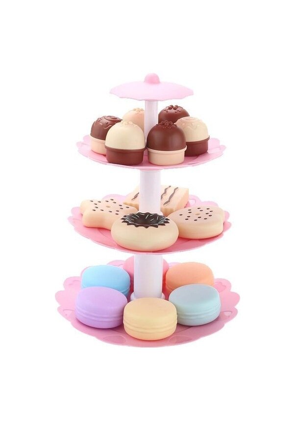 Детская еда, игрушки, детский торт, десерты, чайный сервиз, праздничная башня, игрушки для ролевых игр