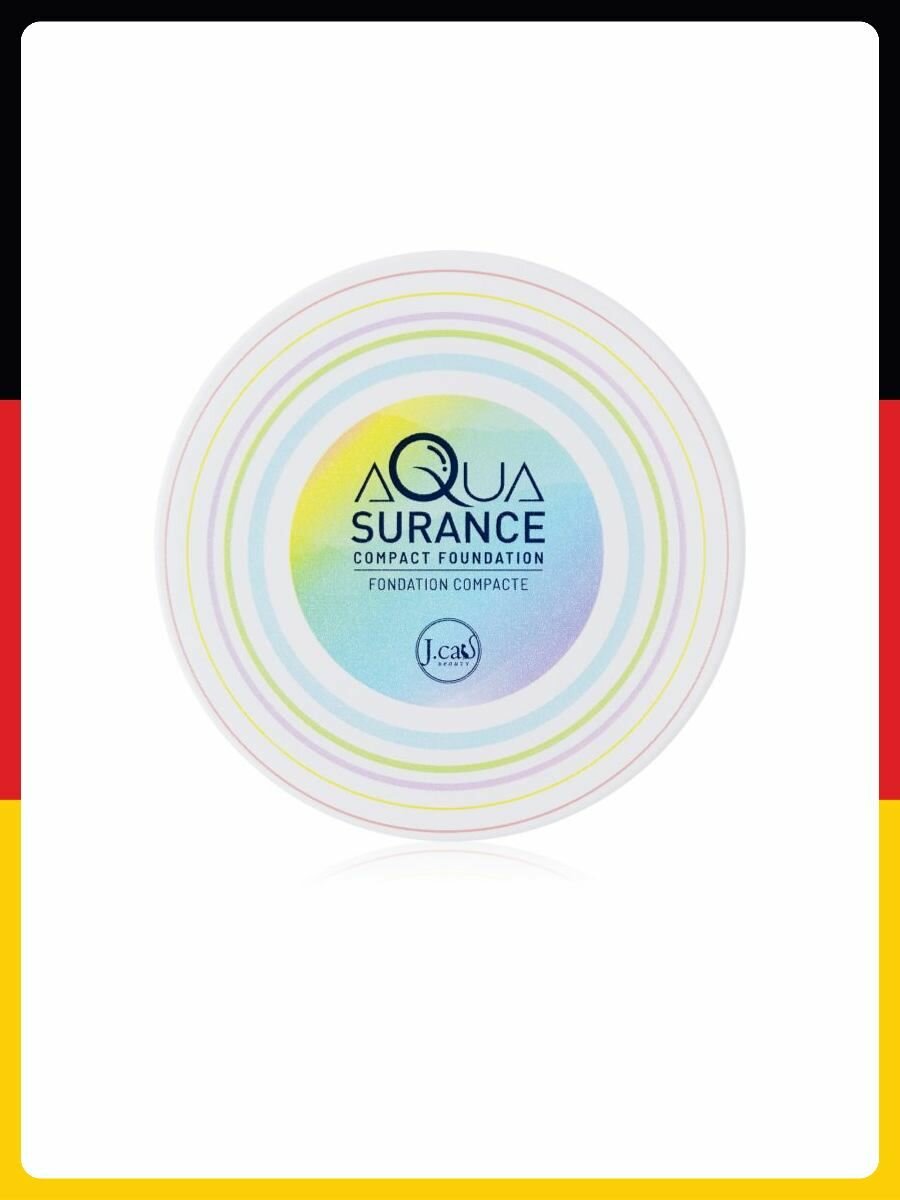Тональная основа J.Cat Beauty Aquasurance compact make-up for medium to full coverage 106 Honey, 9 г