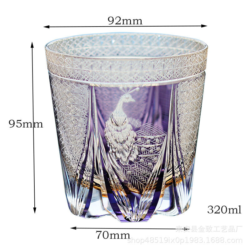 Набор хрустальных бокалов для виски Edo Kiriko ручной работы, высококачественные бокалы для алкоголя в подарочной коробке, напрямую от производителя