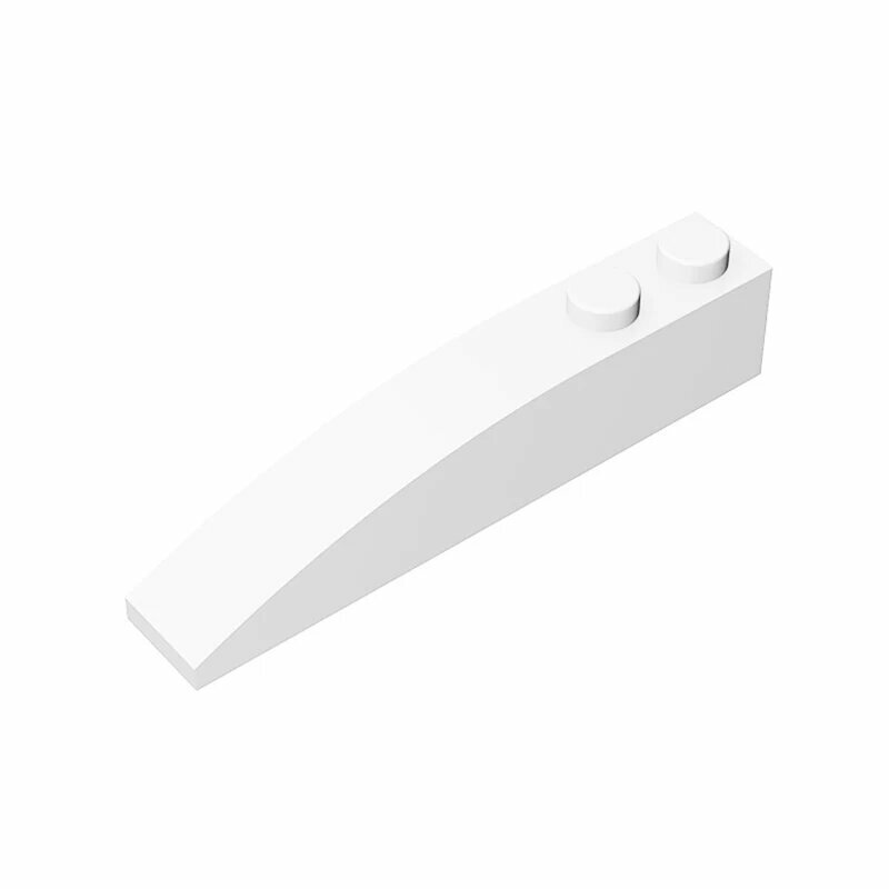 Белый изогнутый кирпич LEGO 6x1 (090)
