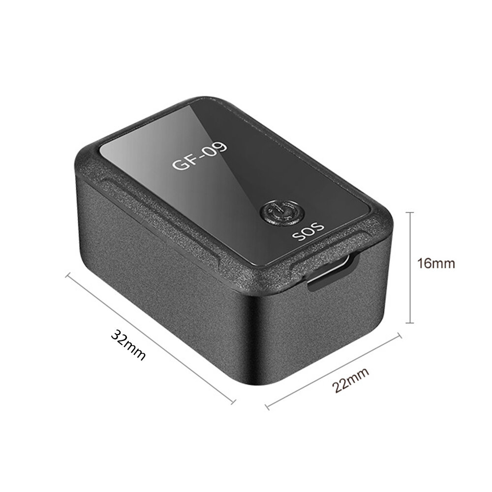 Точный автомобильный GPS-трекер GF09, мини-магнитный противоугонный локатор, мобильная сеть 2G GSM, устройство отслеживания в режиме реального времени