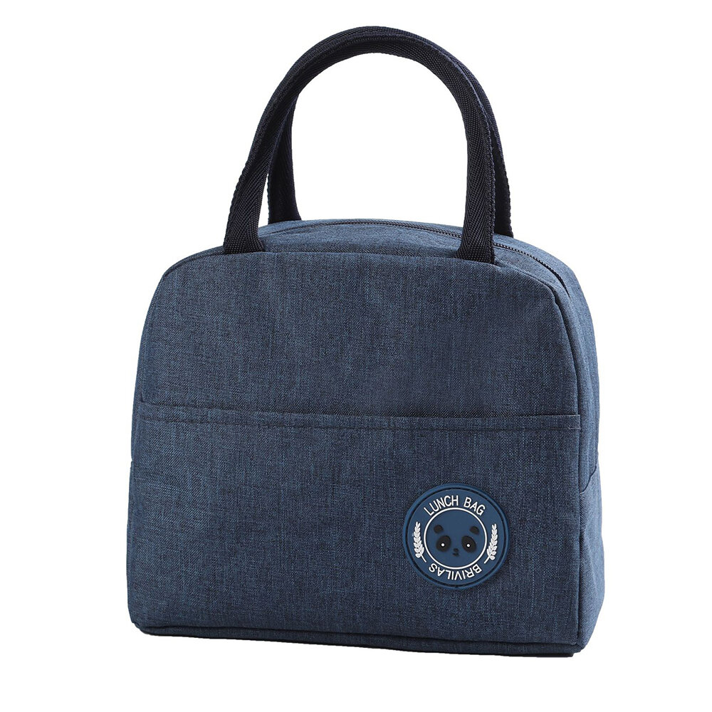 6L Портативная утепляющая сумка для обеда Thermal Cooler Handbag многоразовая водонепроницаемая большая вместимость герметичная для школы работы путешествий кемпинга пикника походов тёмно-синий