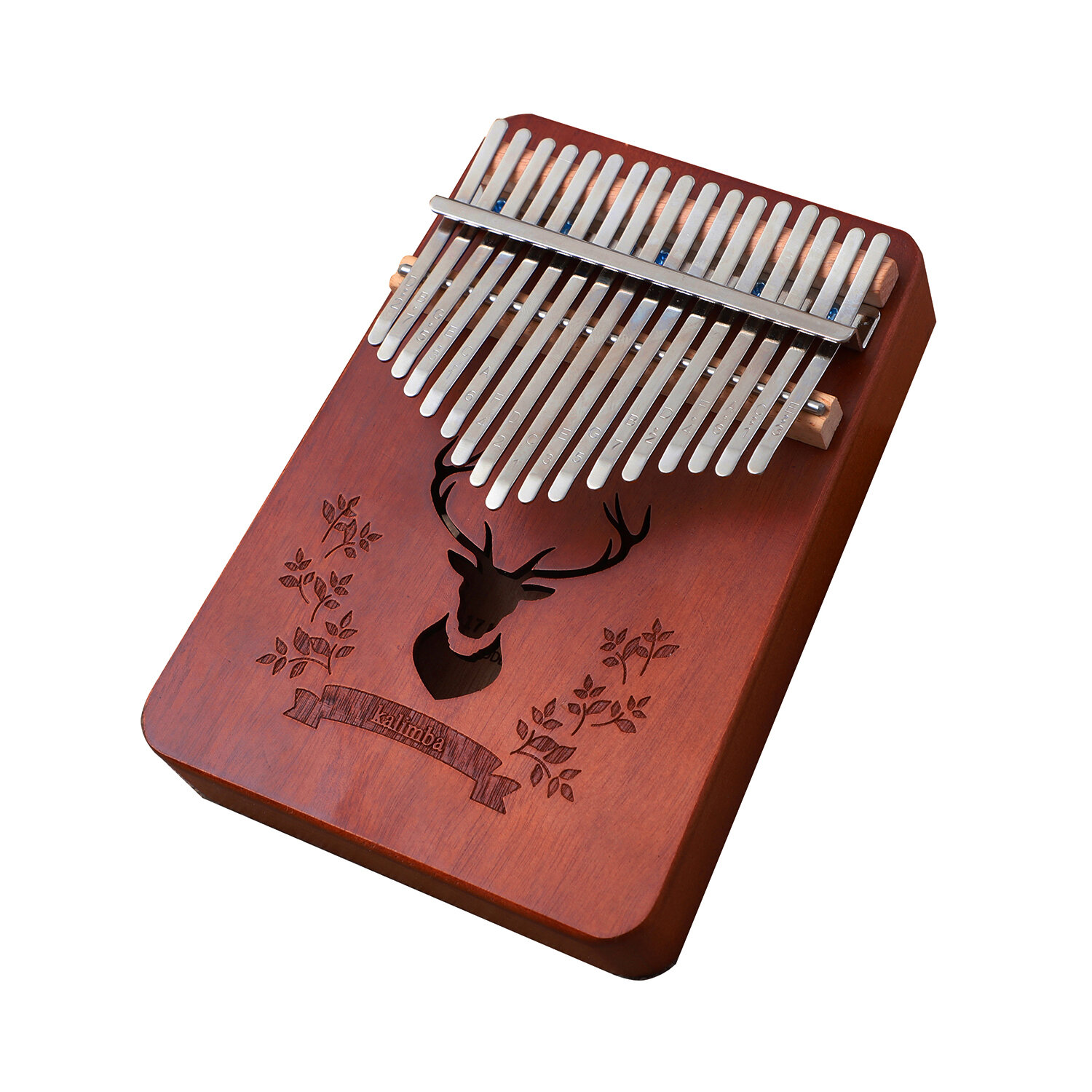 17Keys Портативный Пианино-Палец Начинающий Инструмент Калimba Mbira Малый Музыкальный Игрушка Материал Sipomahogany Металл Тип 1# Лесной Олень 2# Сновидальный Олень 3# Цветок 4# Цветок Защитный Дизайн Цвет Бурlywood Ювелирно-Синий Ретро-коричневый