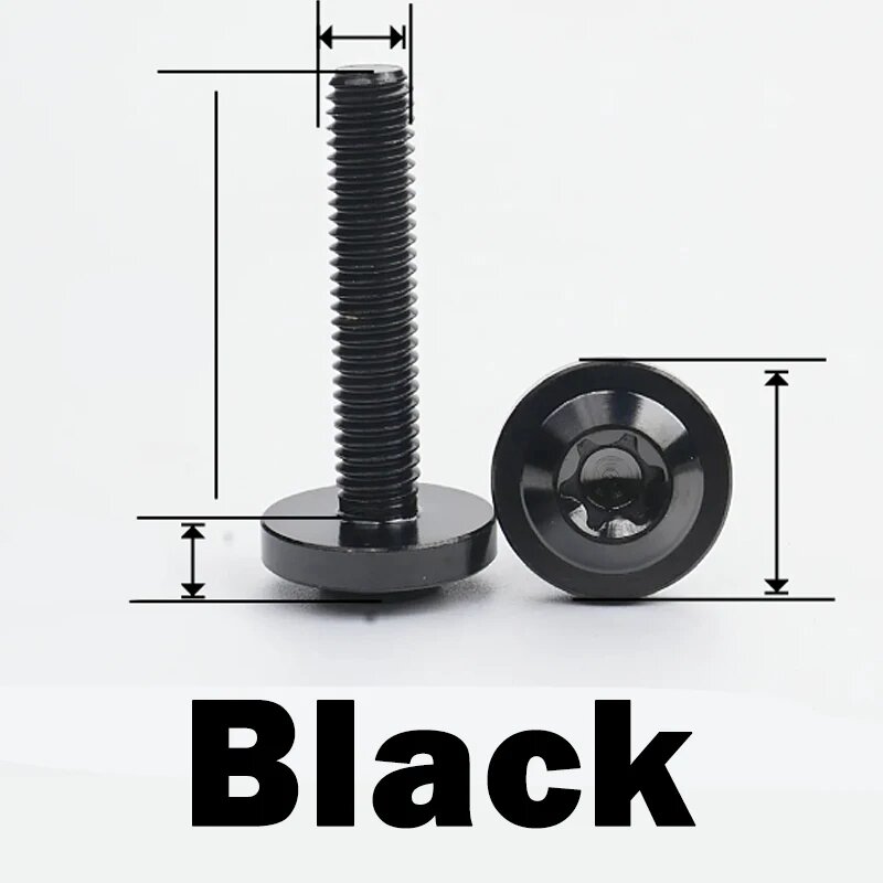 Титановые болты M4 M5 M6 M8 длиной 10-60 мм Torx M5x10mm, Black