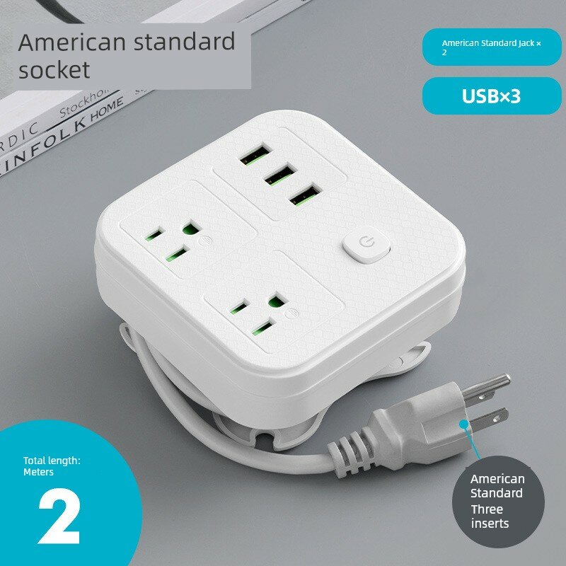 Адаптер-удлинитель с розетками стандарта США 110В, быстрой зарядкой USB+Type-C, для Тайваня и Японии, с функцией