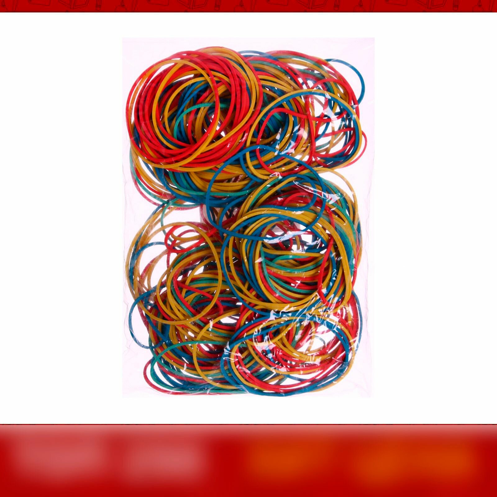 Банковская резинка, 800г, диаметр 60 мм, длина 95 мм, сечение 1.7х1.7 мм, в пакете, 4 упаковки по 200 гр