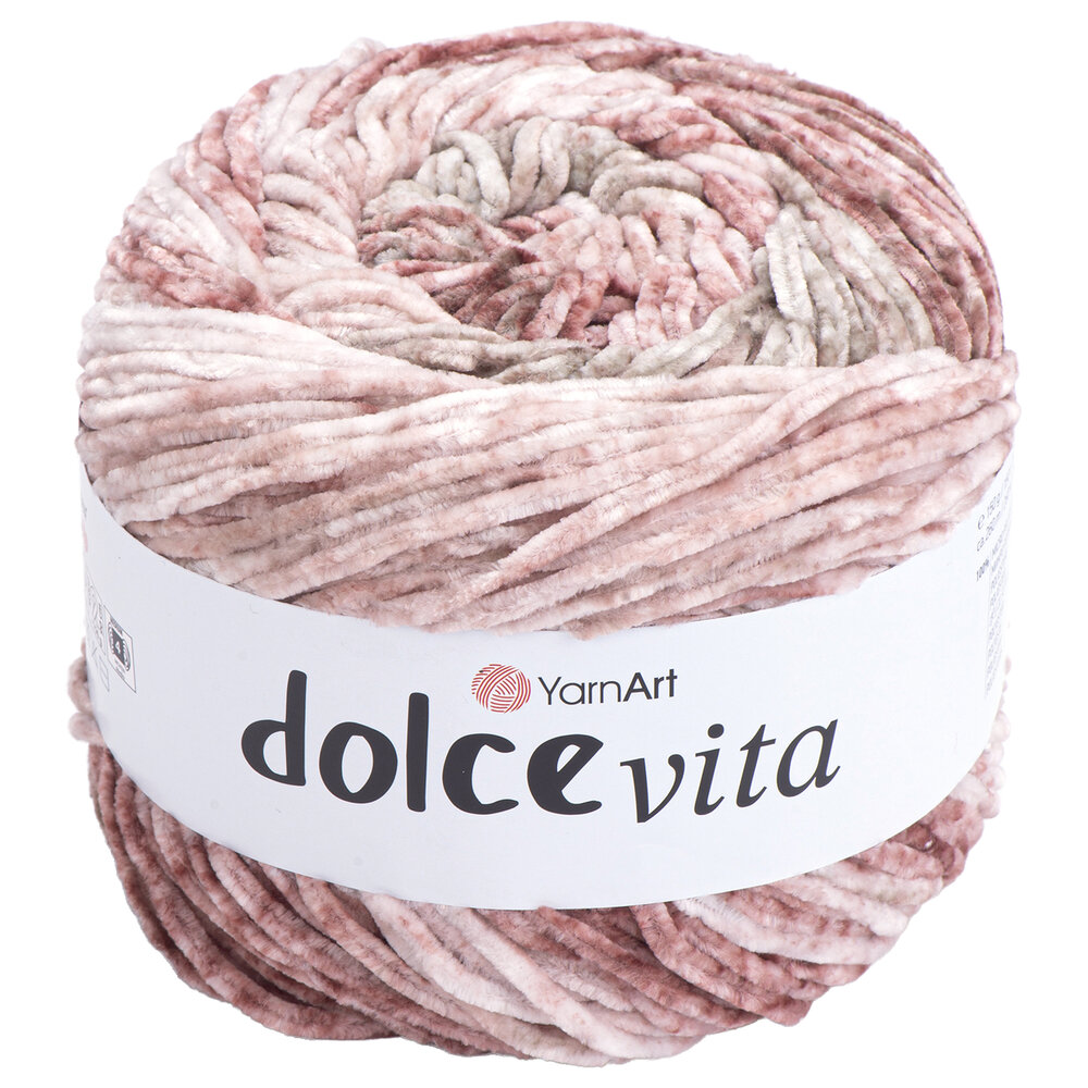 Пряжа для вязания Yarnart Dolce Vita 3409 розовый бежевый 150 гр/260 м 100% микрополиэстер
