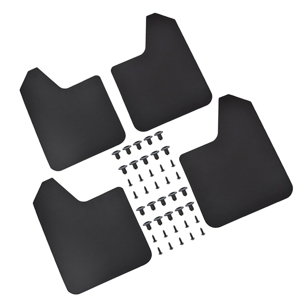 4pcs Adjustable Mud Flaps Weather Resistant Splash Guards For Car SUVs Long Lasting Use Rural Drives Simple Installation