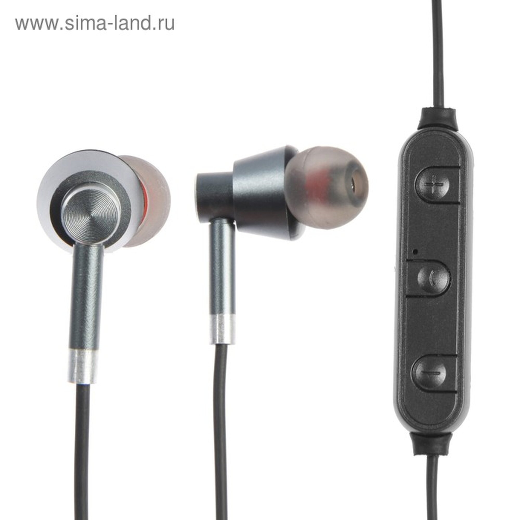Наушники LuazON VBT 1.4, беспроводные, вакуумные, магнитные, Bluetooth 4.2, 90 мАч, серые 4491458