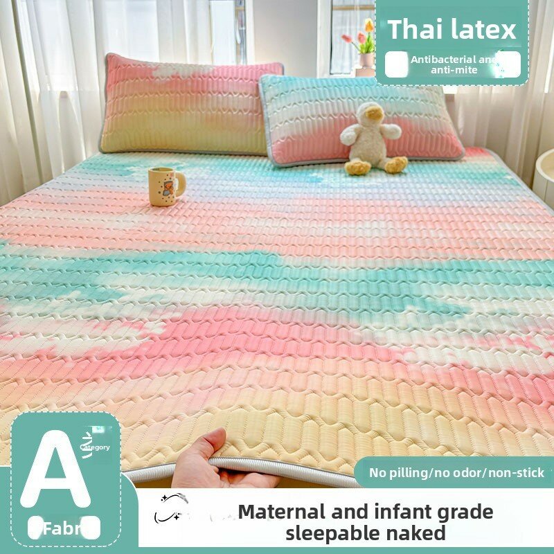 Latex охлаждающая кроватная матрасная накладка комплект с мягкой тканью и наволочками для спальни комфорт стиль f 150x200см