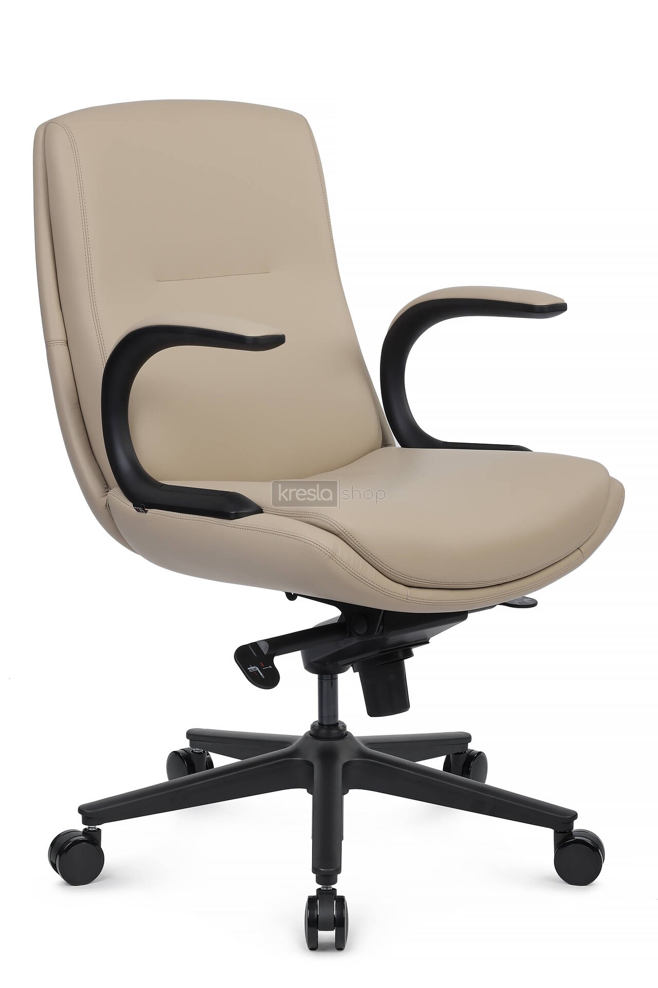 Кресло для переговорной Riva Design Dante-M B2561-12 бежевая премиум экокожа