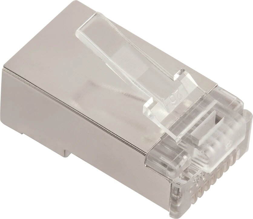 Коннектор Lanmaster (LAN-EZ45-8P8C/S5E-100) STP кат.5E RJ45 серебристый (упак:100шт)