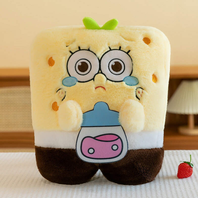 Милый мягкая игрушка губка боб бутылка синий мягкая плюшевая подушка для обнимая все возрастов губка боб 25 см