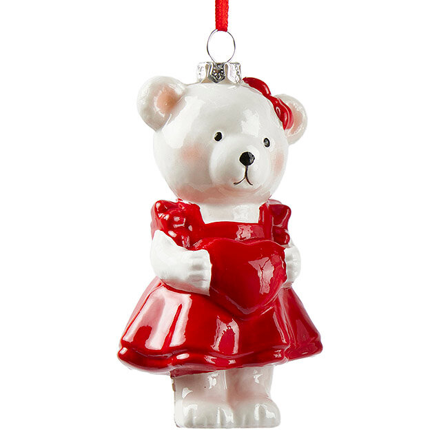 Елочная игрушка Мишка - Felicita Serena 12 см, EDG (ЭДГ), 6500044A140-1