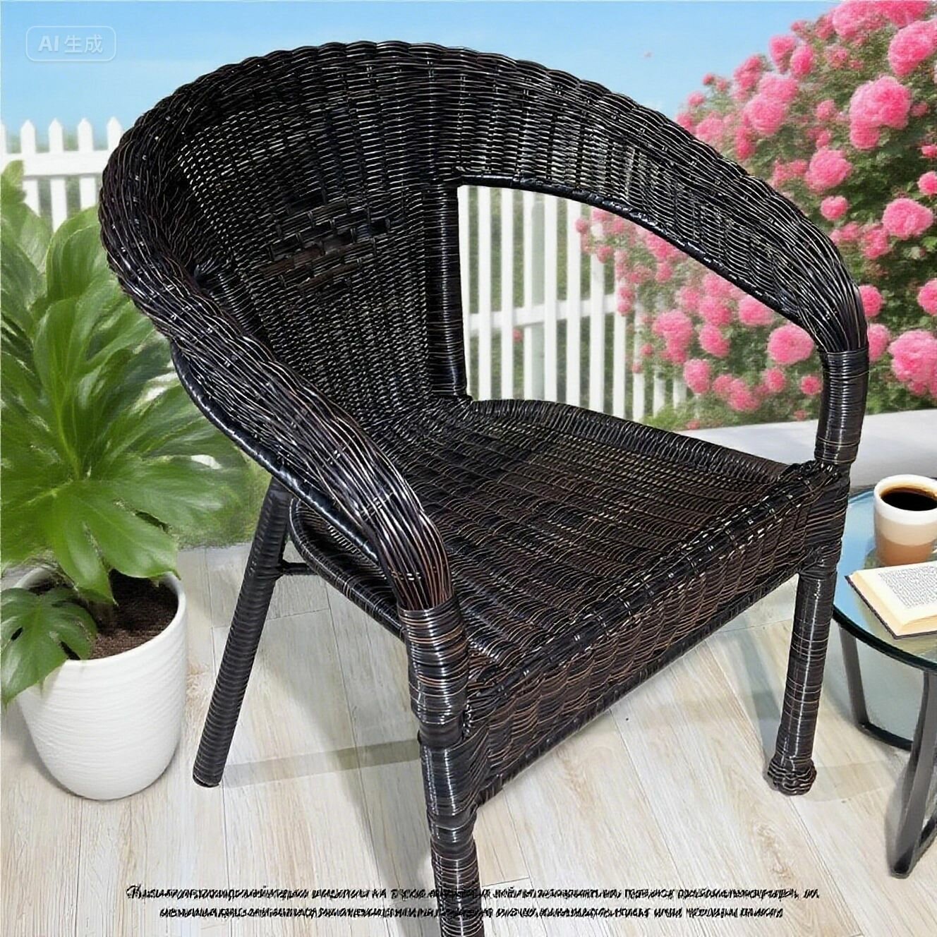 Садовый стул, Ротанг, 60х55х77 см, 2 шт