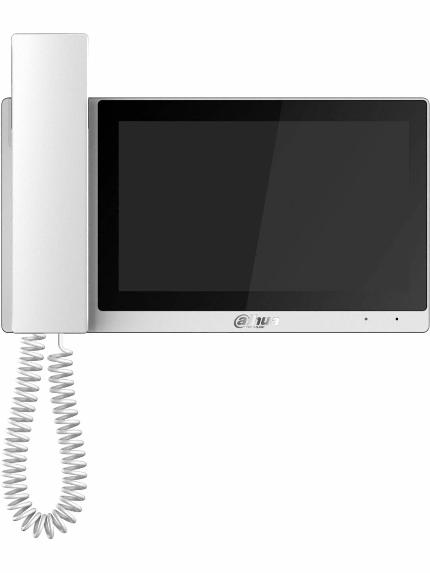 Видеодомофон для квартиры Dahua DHI-VTH5421EW-H монитор с трубкой для дома или офиса, IP видеомонитор с сенсорным ЖК дисплеем 7", 1024x600px, POE