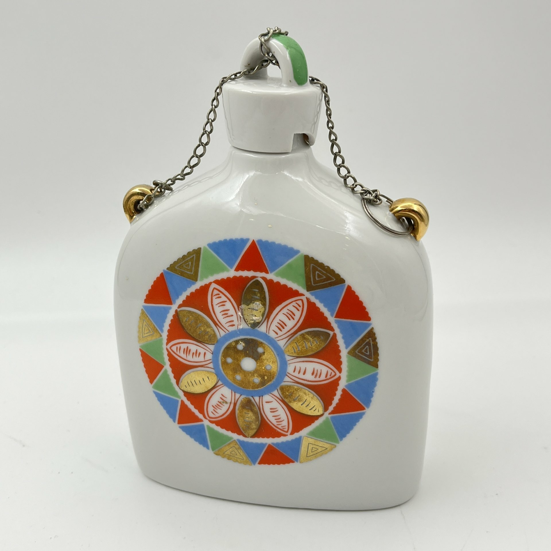 Штоф для крепких напитков, украшенный геометрическим декором, фарфор, деколь