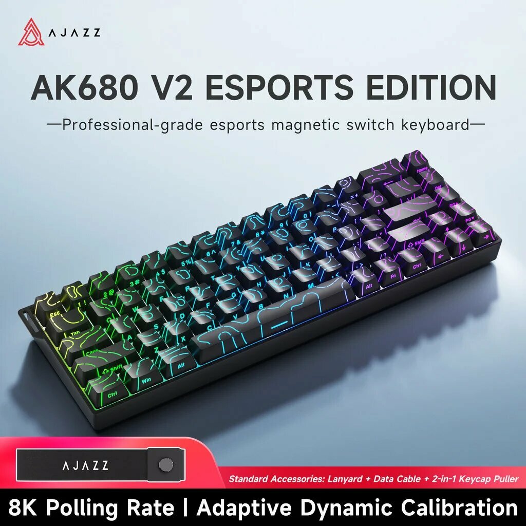 AJAZZ AK680 V2 механическая игровая клавиатура Contour black-Wired