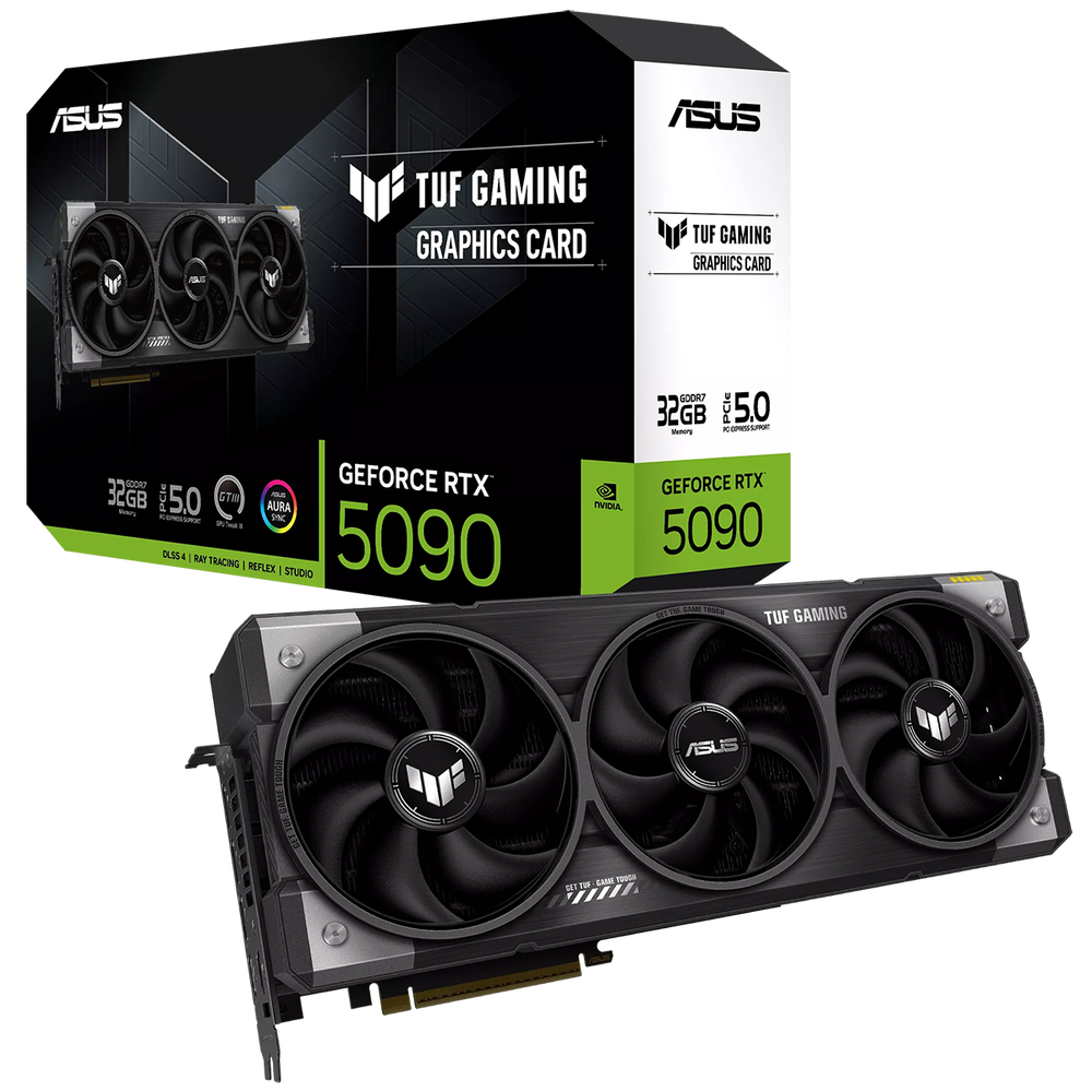 Видеокарта ASUS RTX5090 TUF GAMING 32GB GDDR7 512bit 3xDP 2xHDMI 3FAN RTL (TUF-RTX5090-32G-GAMING)