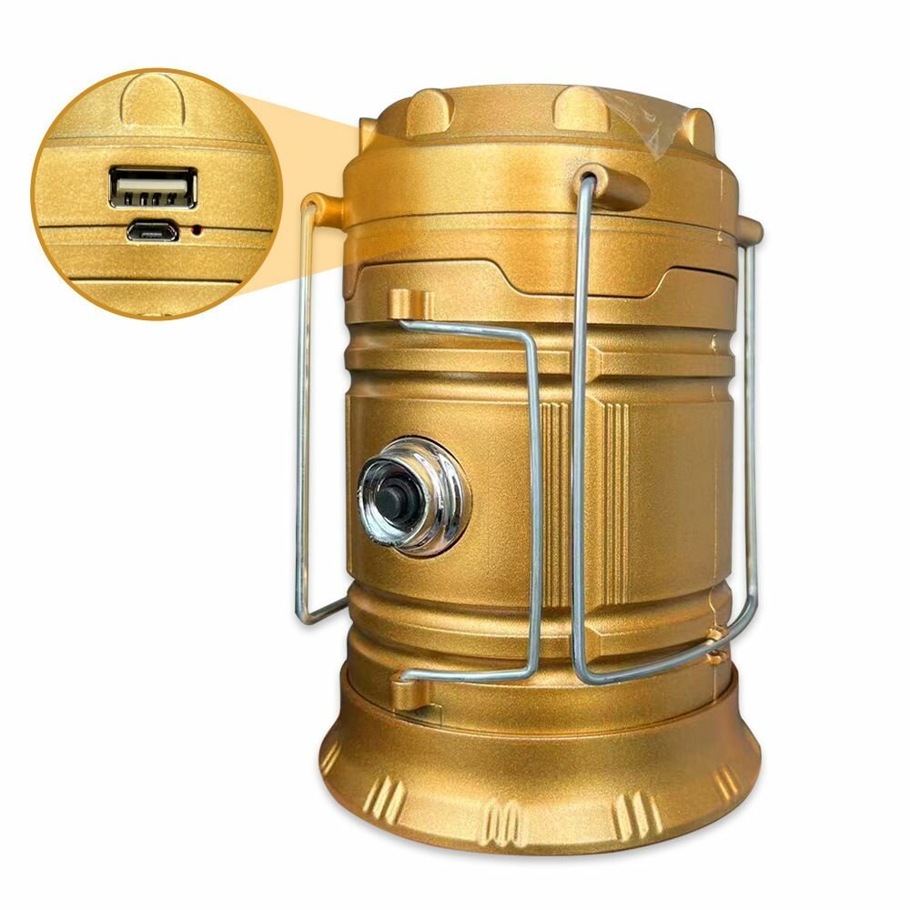 Новый наружный фонарь "Лошадь" 5800 для кемпинга, солнечный заряжаемый светодиодный свет для палатки, многофункциональный портативный раздвижной фонарь (Золотой)