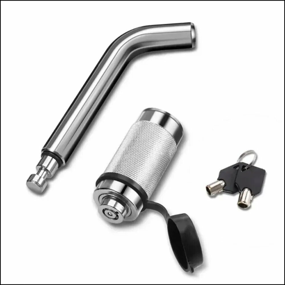 Палец Фаркопа Универсальный Замком Прямой / Стопорный Фиксатор Для Крепления Прицепных Механизмов серебристый