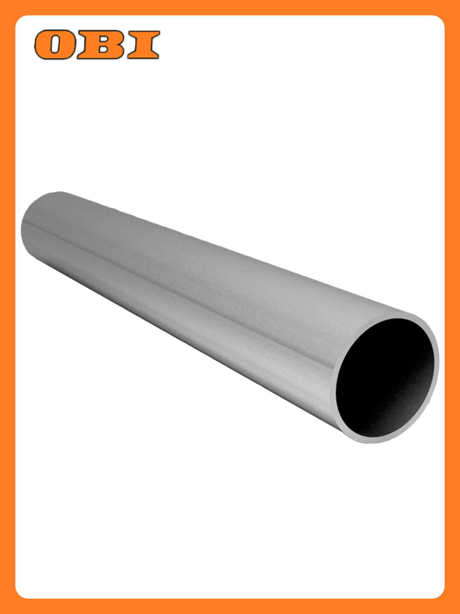 Труба Лука, алюминиевая, круглое сечение, серебристая, 1x10x10х2000мм