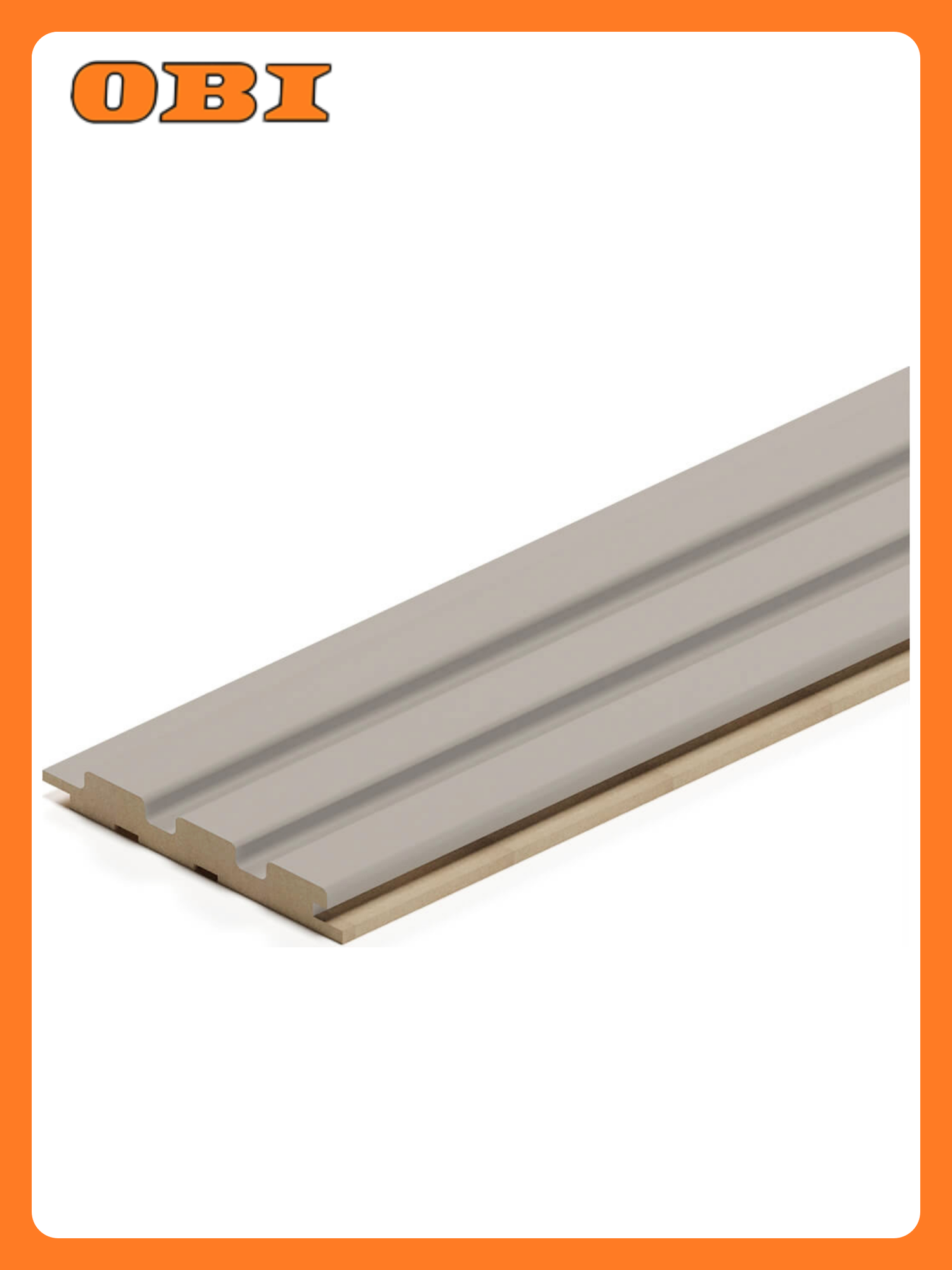 Панель Стеновая Реечная МДФ Stella Beats De Luxe Sandgrau 2700x119x16 мм