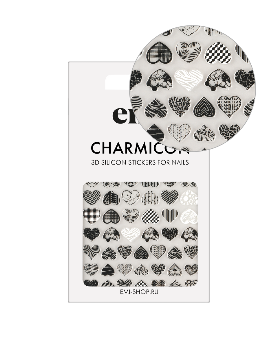 Силиконовые стикеры для ногтей EMI, Charmicon 3D Silicone Stickers №245 Чувства