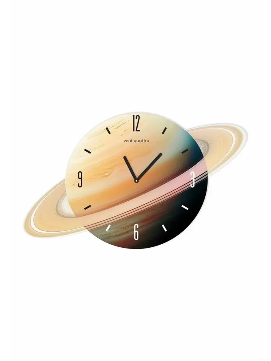 Часы настенные, Сатурн, интерьерные, плавный ход, d=45 см