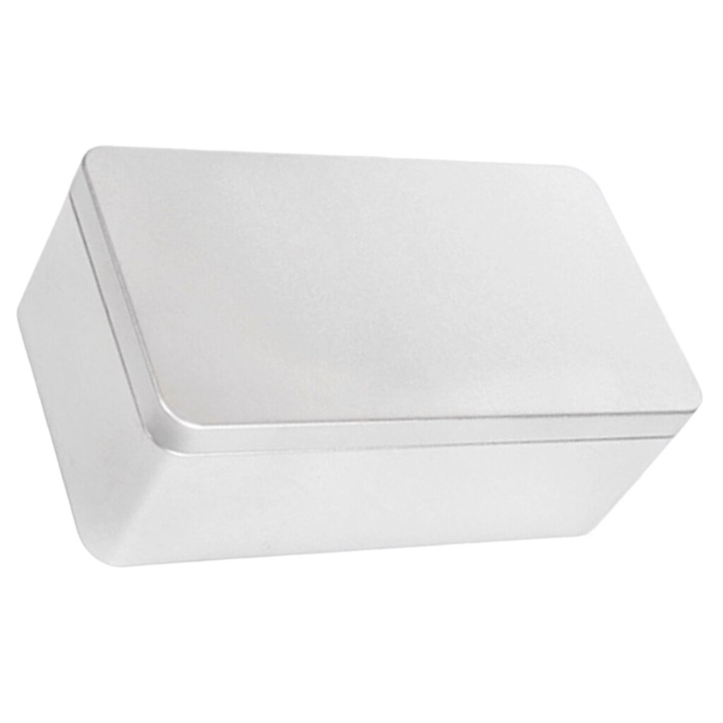 Металлический кассовый ящик 180 *100 * 68 мм с крышкой, контейнер для хранения валюты-серебристый