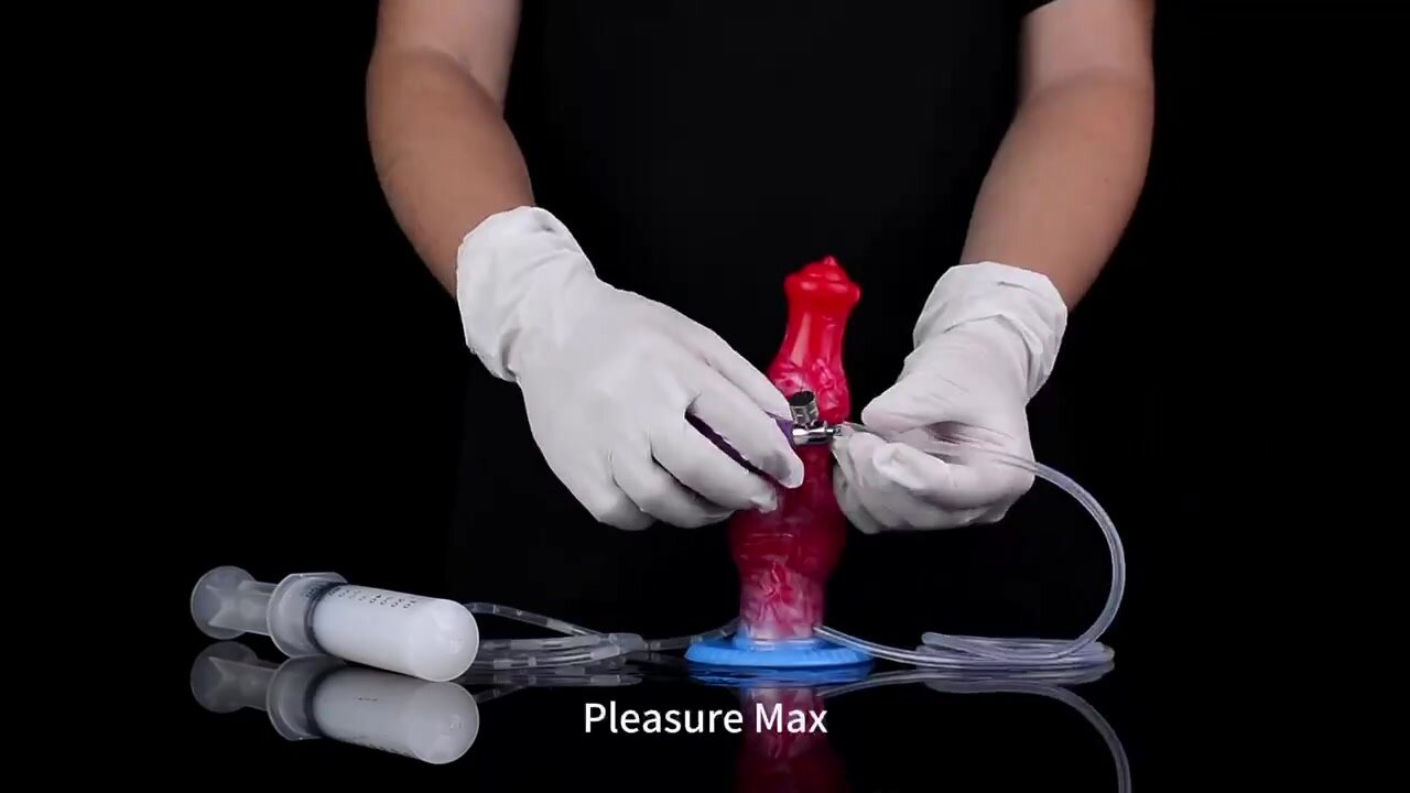 Фантазийный фаллоимитатор с эякуляцией / надувной дилдо