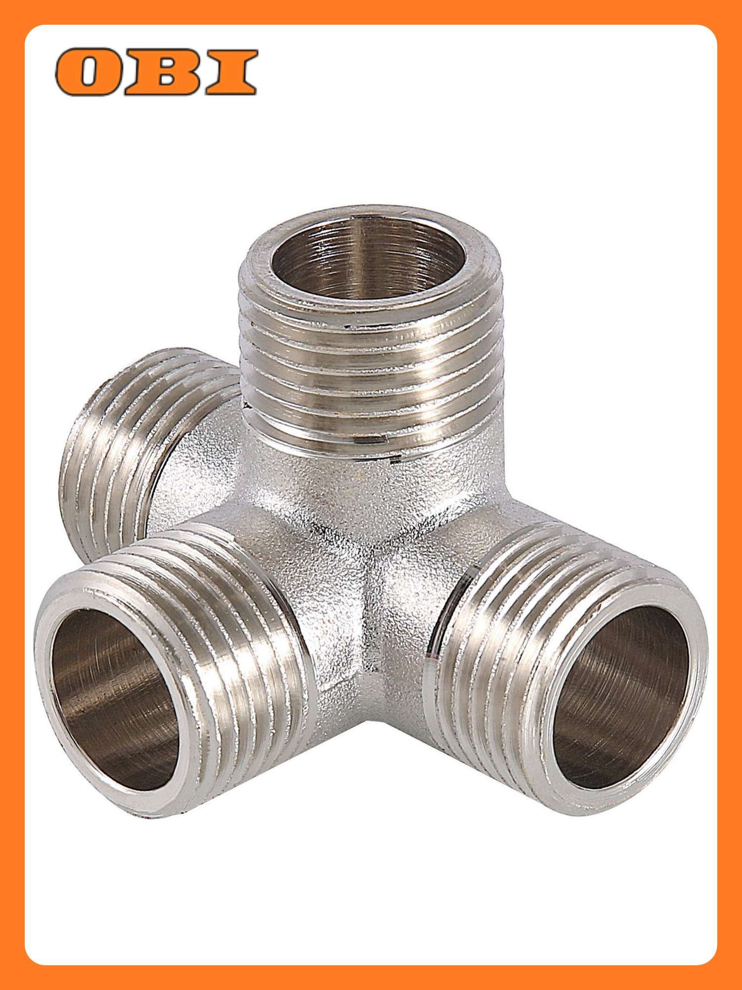 Резьбовой фитинг латунь VALTEC 1/2" крестовина двухплоскостная