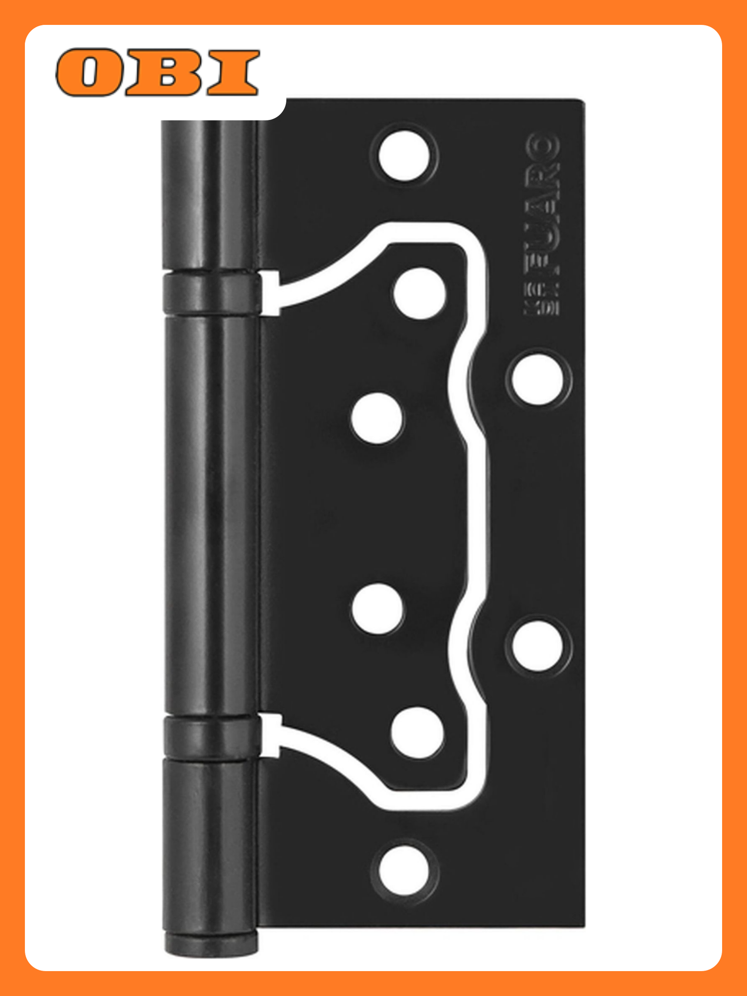 Петля универсальная без врезки FUARO 500-2BB/BL 100x2,5 черный матовый