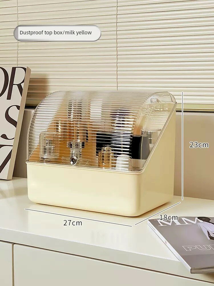 Элитный органайзер для косметики, пылезащитный, с откидной крышкой, для туалетного столика, большой емкости, с