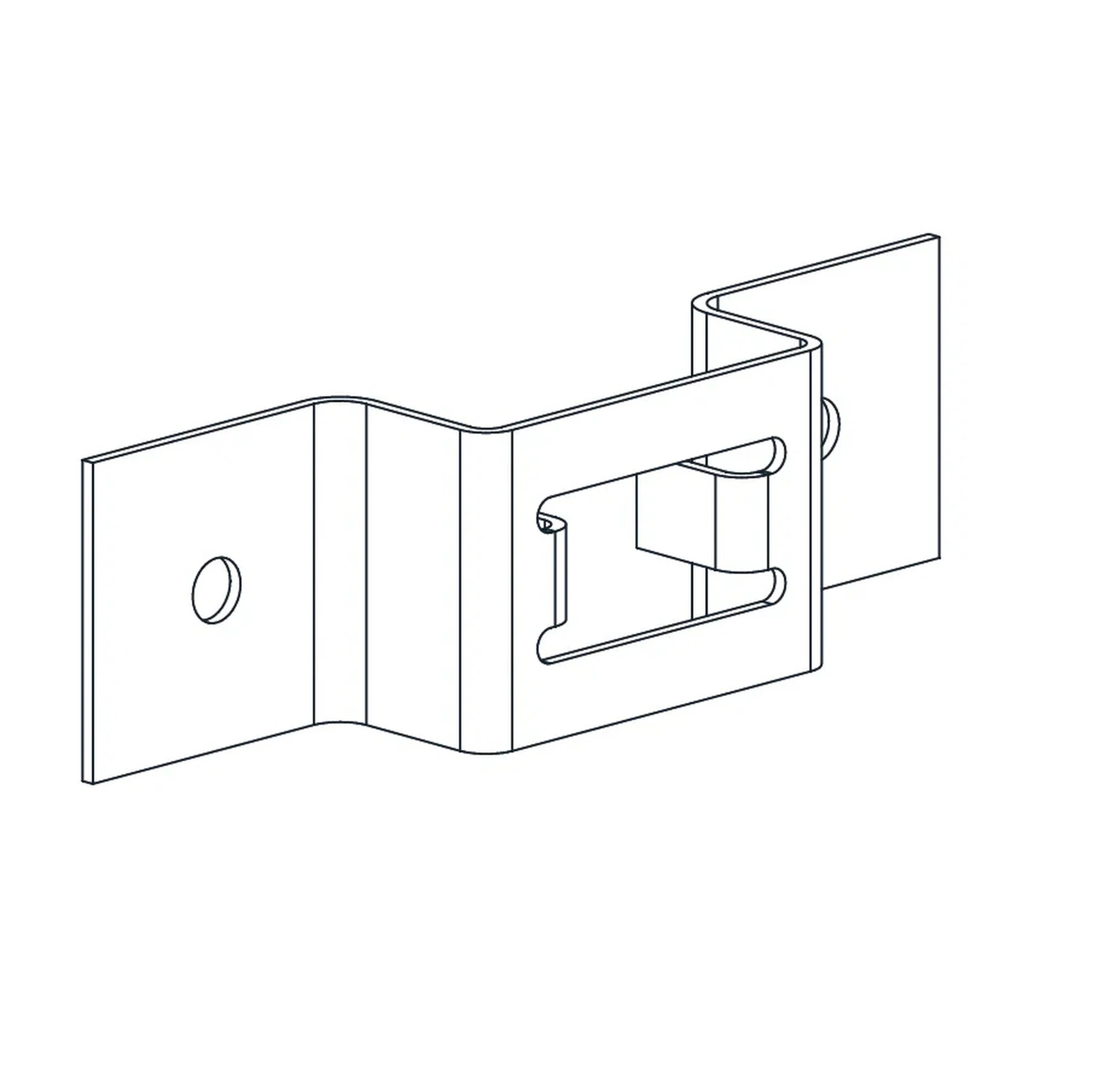 Скоба PRO-Montag К-1157, для крепления кабельных стоек, оцинкованная, 2 мм