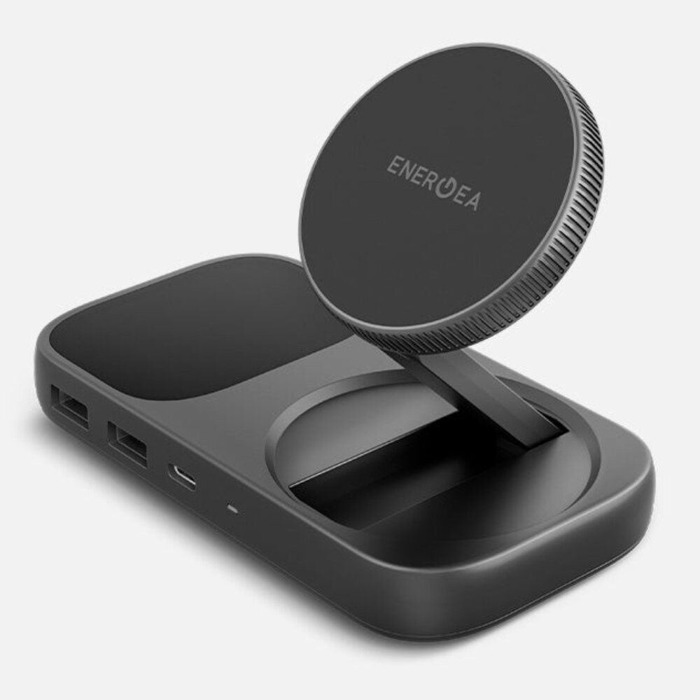 Беспроводная зарядка-адаптер EnergEA WIDOCK PLUS, 7 IN 1 USB-C 3.1 DOCK WITH QI2 - темно серый (Gunmetal)