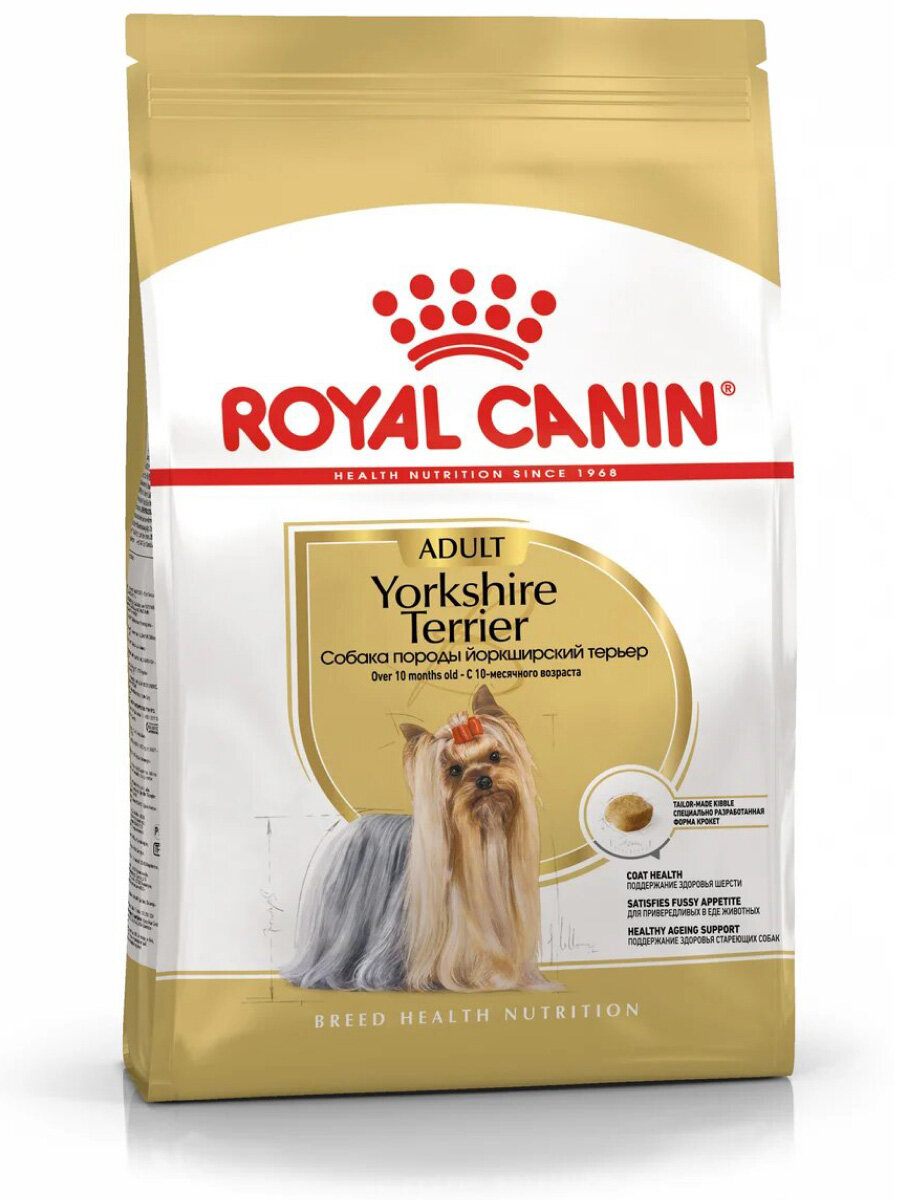 Корм сухой Royal Canin Yorkshire Terrier Adult для взрослых собак породы Йоркширский терьер от 10 месяцев, 1,5 кг