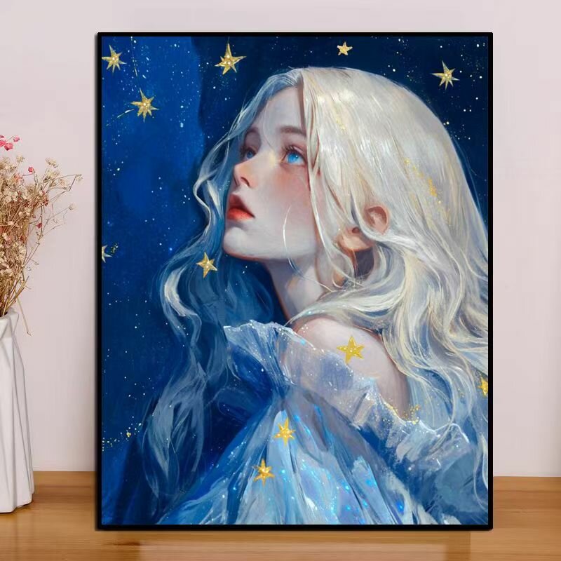 Картина по номерам / Благословение небожителей / холст на подрамнике,30х40 см Очень подходит для отделки стен，Это не готовый продукт, и вам нужно сделать его самостоятельно