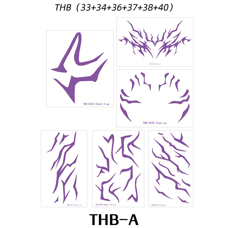 Аниме Охотники на демонов, женские и мужские группы, K-POP, лазерные татуировки, наклейки на тело, косплей, татуировка Руми.