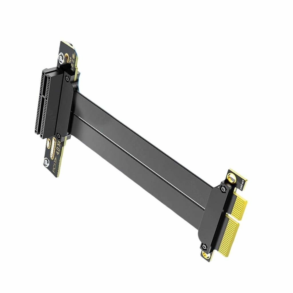 Удлинительный кабель PCIE4.0 x4-180 градусов на 90